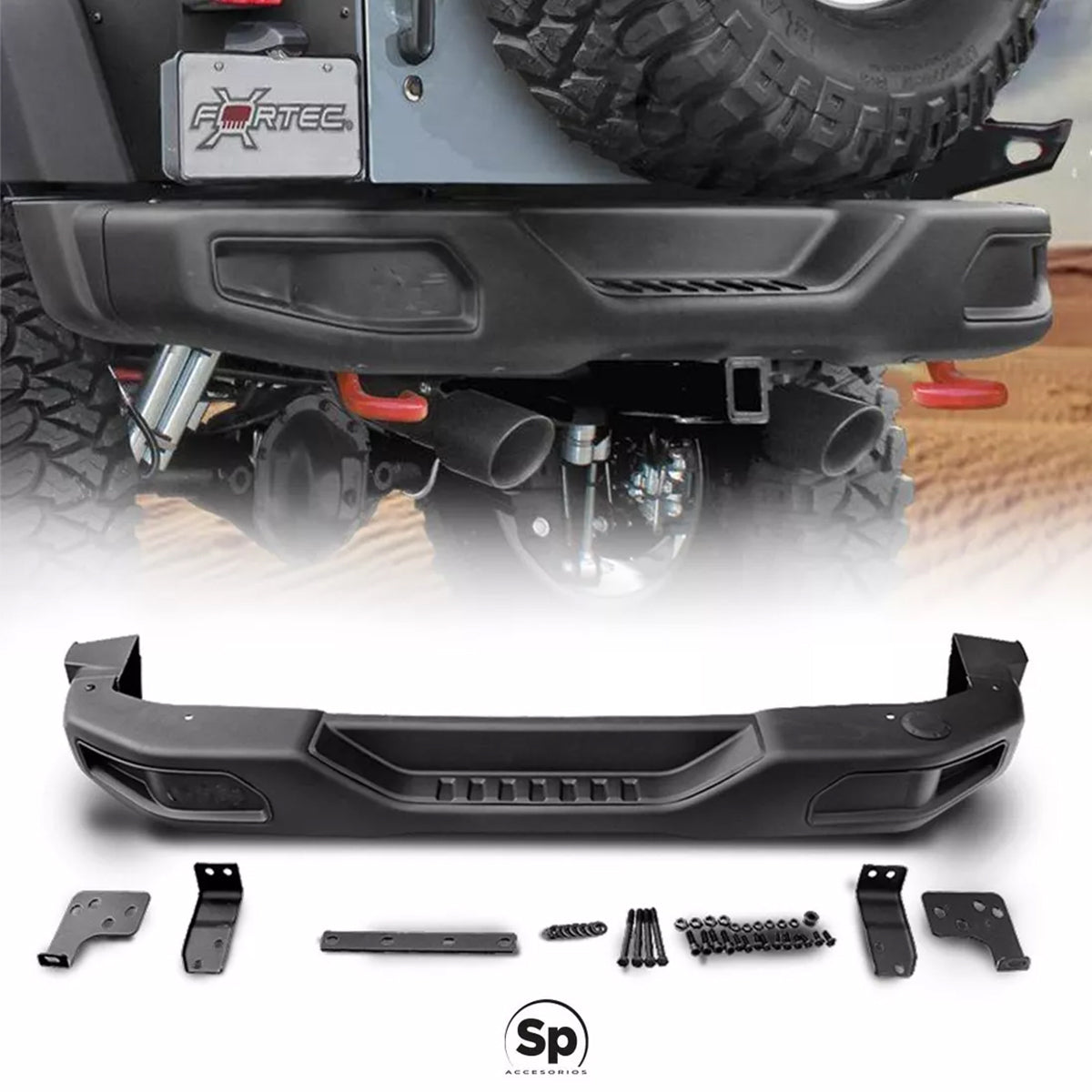 DEFENSA TRASERA JK JEEP WRANGLER OFFROAD ANIVERSARIO RUBICON 2007-2018 ...
