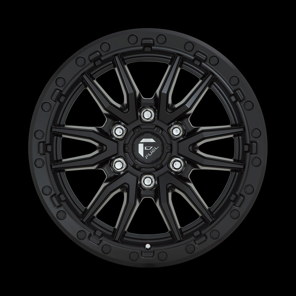 RINES FUEL D679-REBEL/ 18X9.0 6X139.7/ ET 20/ CB 106.1/ MATTE BLACK ...