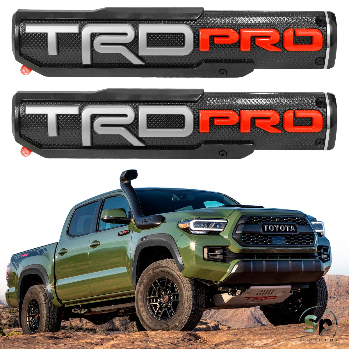 EMBLEMA PARA TOYOTA TRD PRO LOGO 2 PIEZAS – SP Accesorios