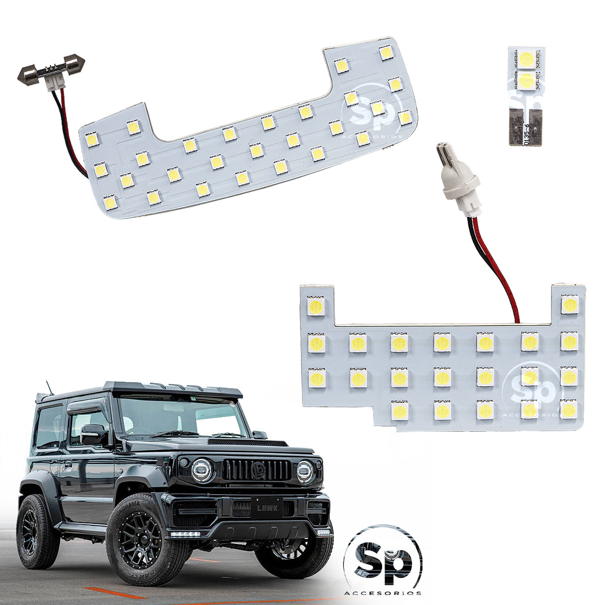 PACK JUEGO DE LUCES DE INTERIOR DE CABINA FULL LED JIMNY 2019 A 2024 ...
